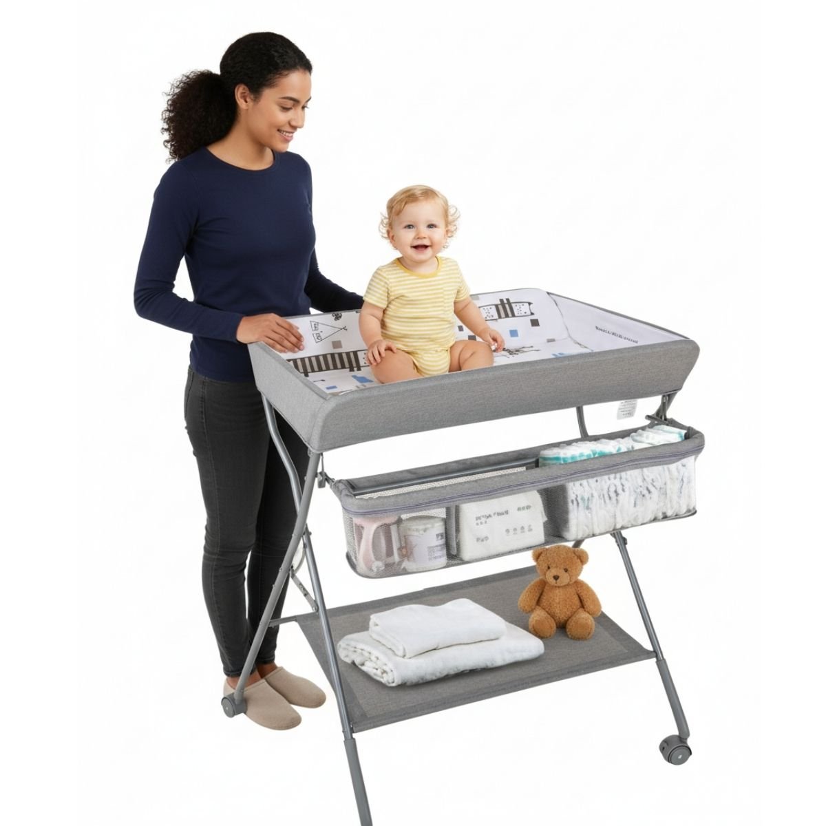 Toddly FlexiStation Baby Changing Table Adjustable & Foldable for Maxi ...