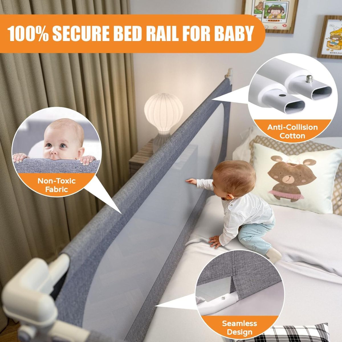 Toddly DreamGuard Adjustable Bed Rail Sets for Secure & Peaceful Night – Babies Mart Australia